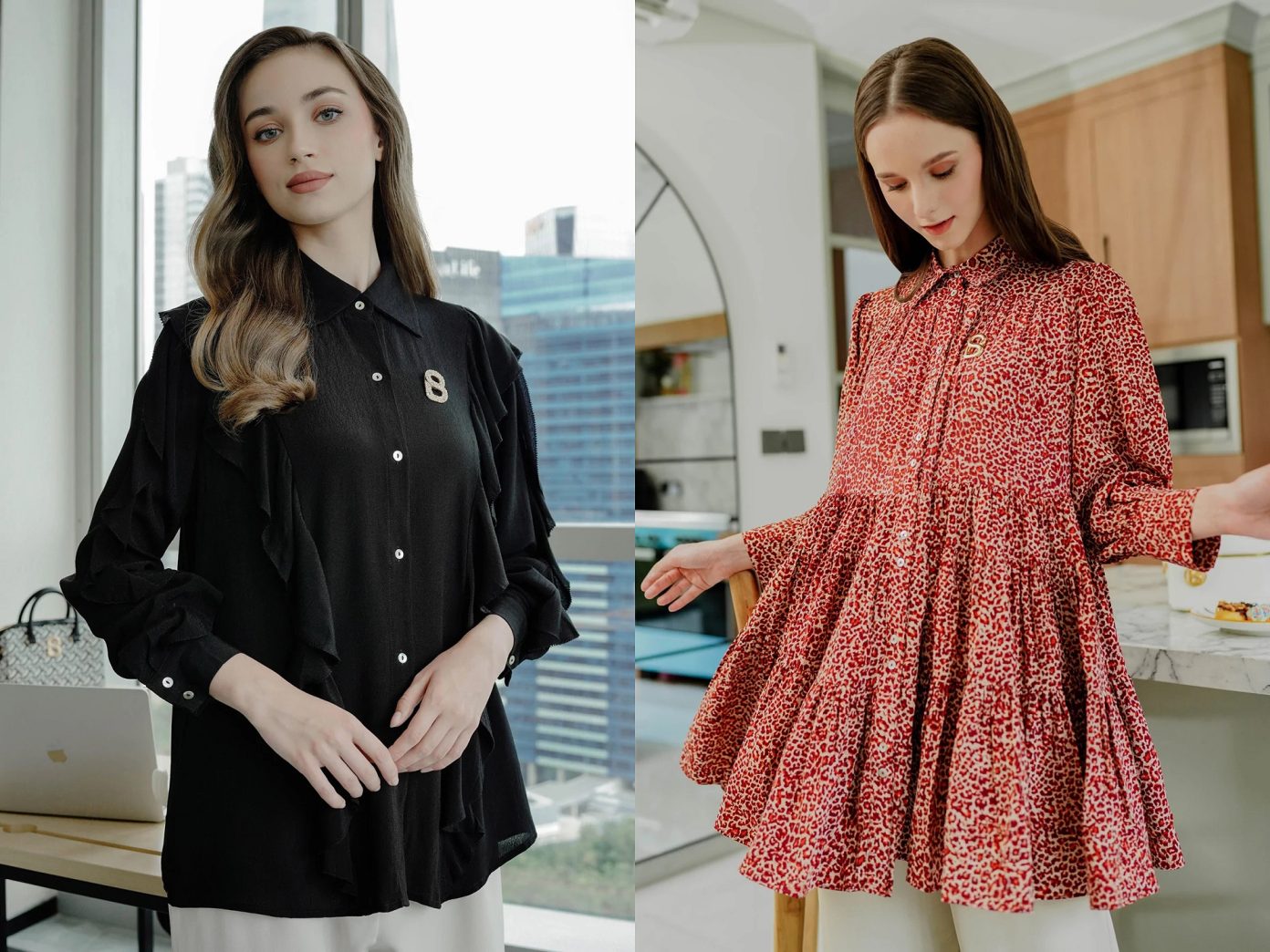 Mix and Match Blouse Ruffle Simple yang Tak Berlebihan | MOESLIM.ID